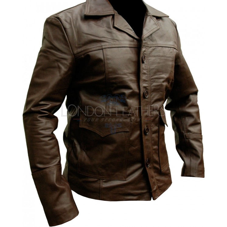 FASHION JACKETS : HITMAN Brown Leather Jacket