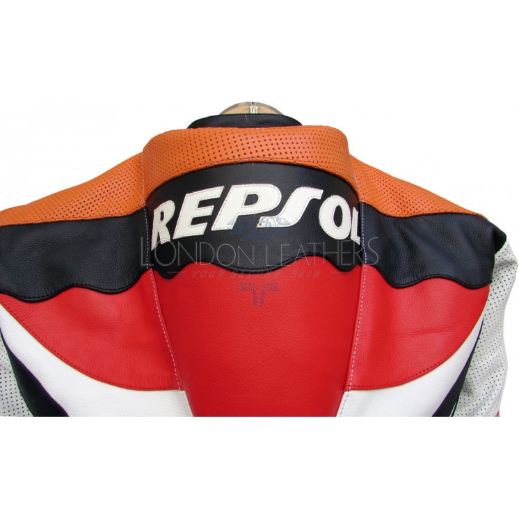 Repsol GAS HRC MotoGP Leather Motorcycle Jacket
