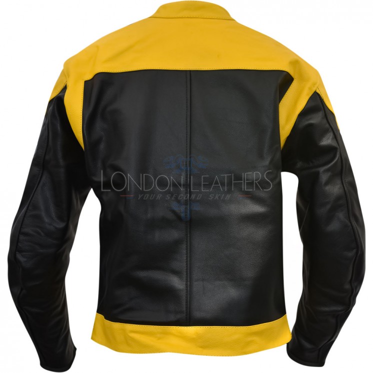 Classic Motorcycle Jackets : RTX Venom Yellow Leather Biker ...