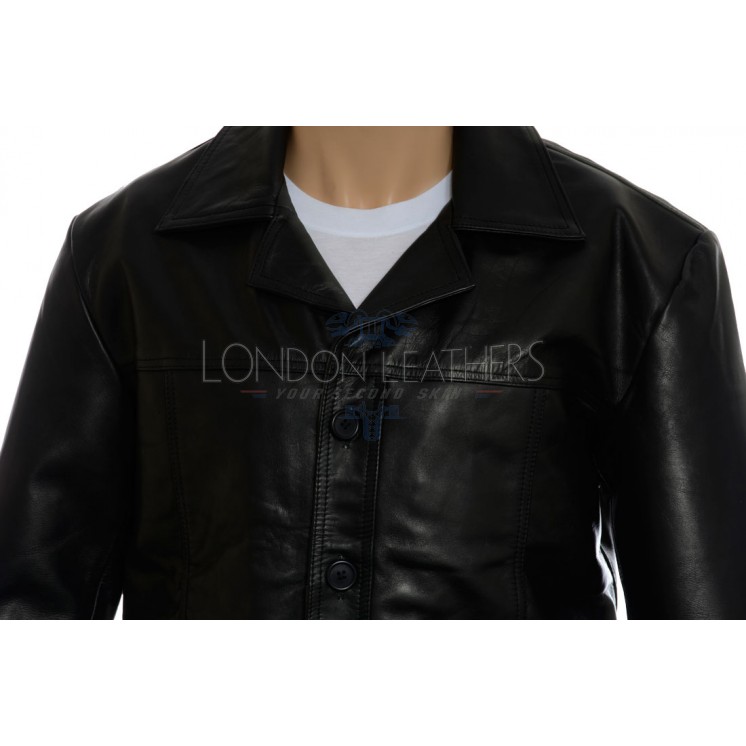 HITMAN Black Leather Jacket