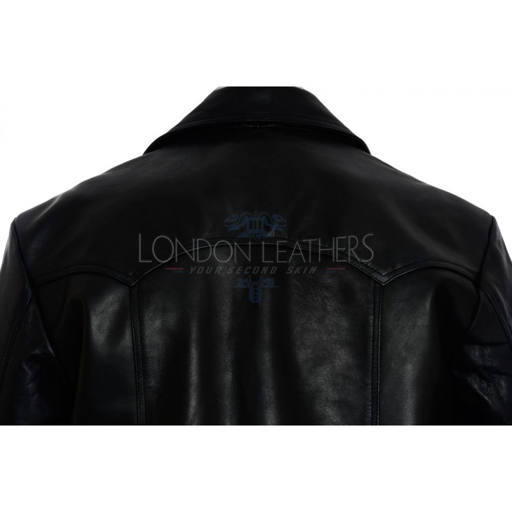 HITMAN Black Leather Jacket