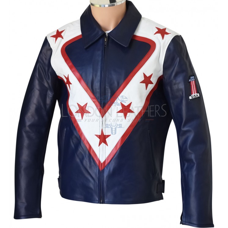 Evel KNIEVEL Wembley Edition Blue Leather Two Piece Motorcycle ...