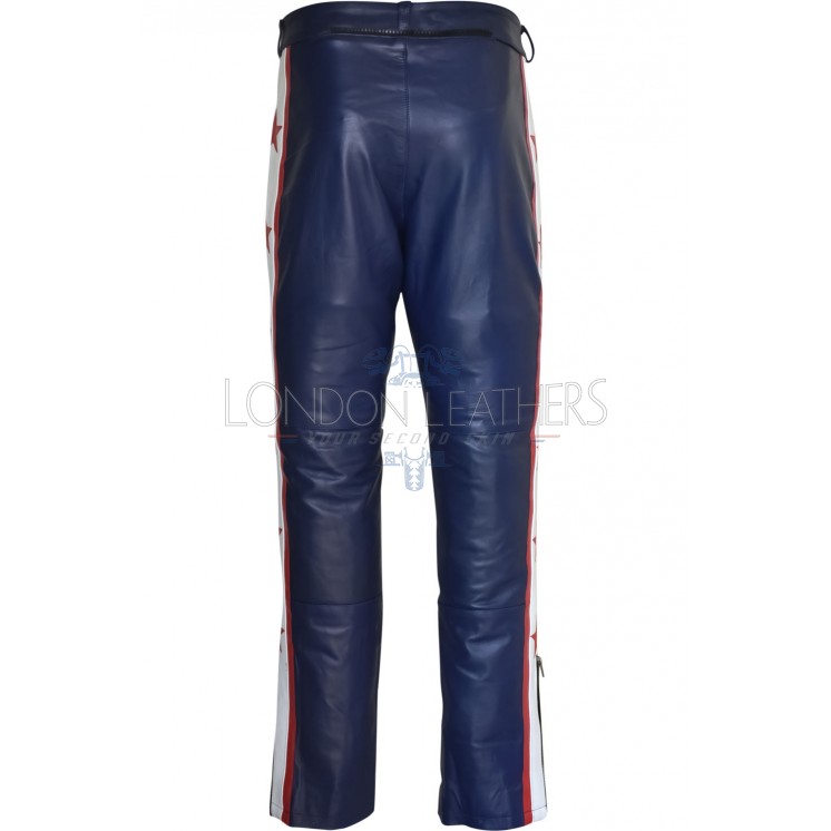 Evel KNIEVEL Wembley Edition Blue Leather Two Piece Motorcycle ...