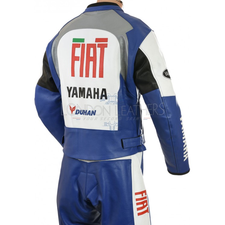1 & 2 PIECE SUITS : FIAT Yamaha Blue MotoGP Leather Biker ...