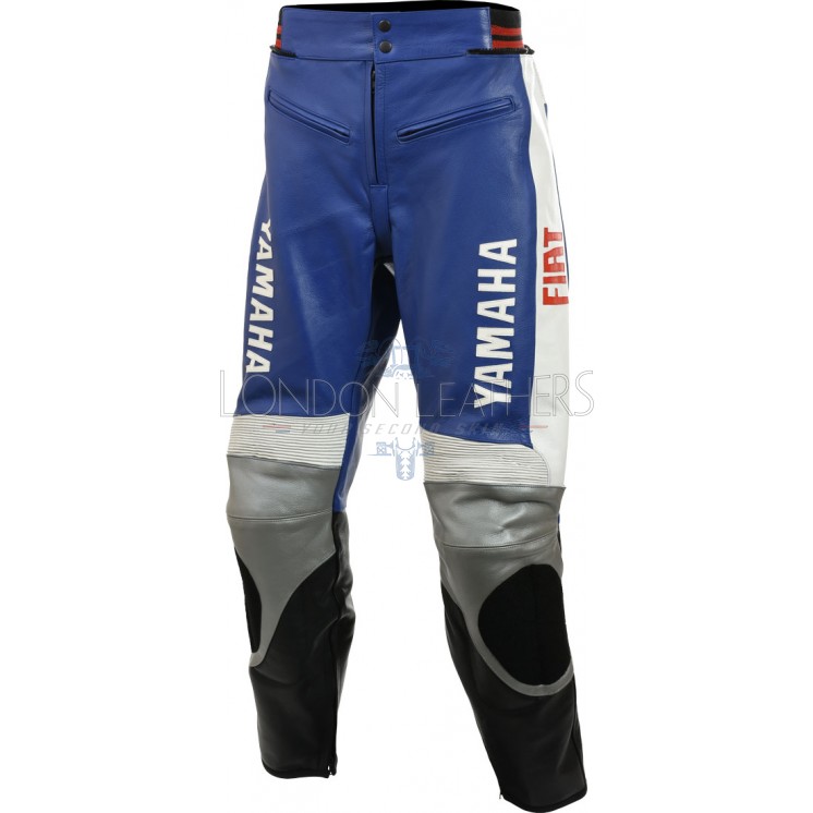 1 & 2 PIECE SUITS : FIAT Yamaha Blue MotoGP Leather Biker ...