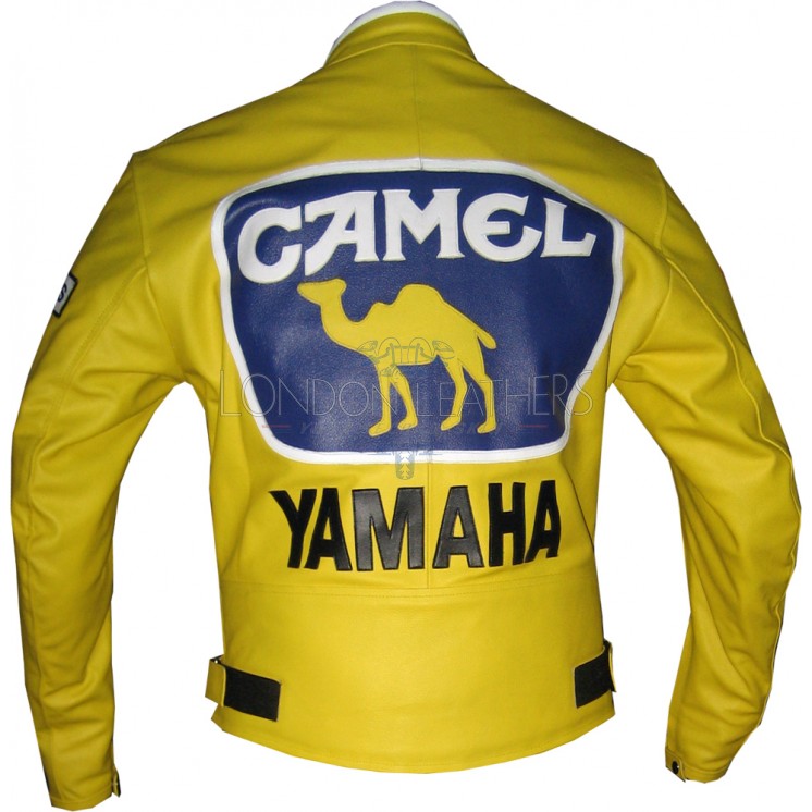 Camel Yellow Racing Leather Jacket